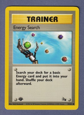 1st Edition Energy Search 59/62 - Pokemon TCG - Fossil - Common - LP | eBay