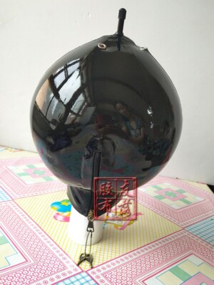 Inflatable latex mask hood with lockable zip full cover rubber hood | eBay