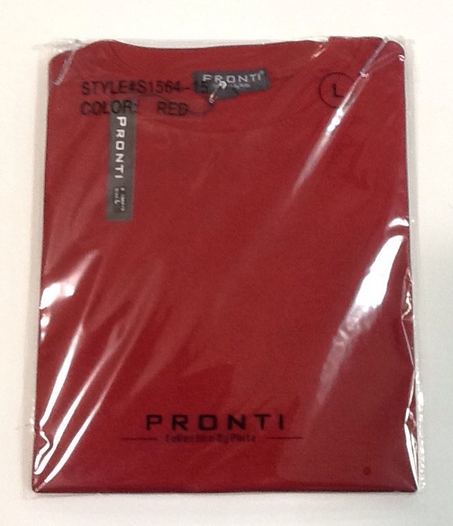Mens solid summer short sleeves Crew neck shirts by pronti Red new | eBay
