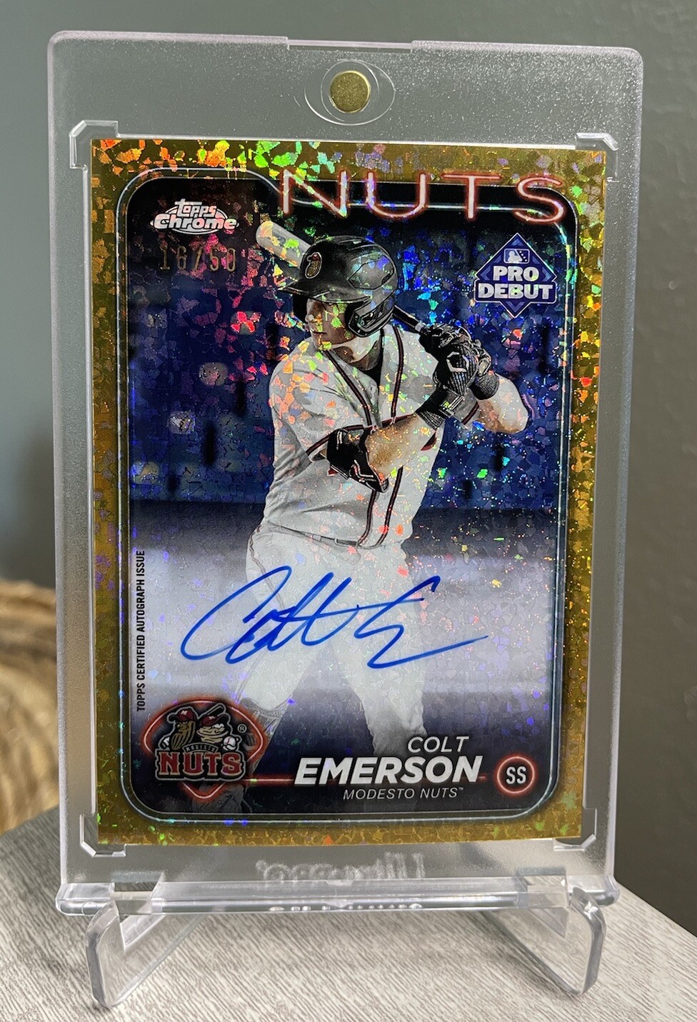 2024 Topps Chrome Pro Debut Colt Emerson Auto Gold Mini Diamond ...
