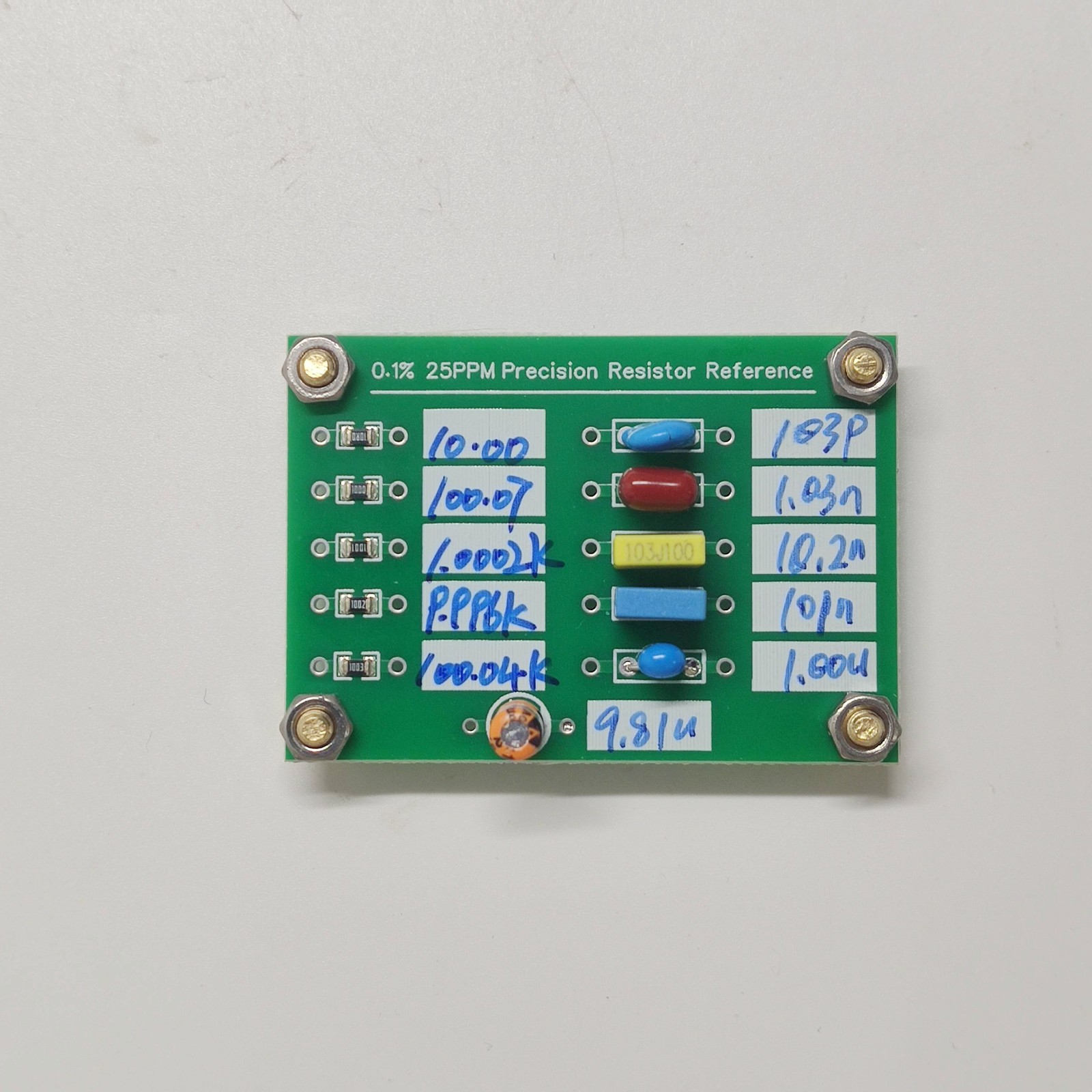 1PC Precision Resistance Reference Plate for Calibration of Multimeter ...