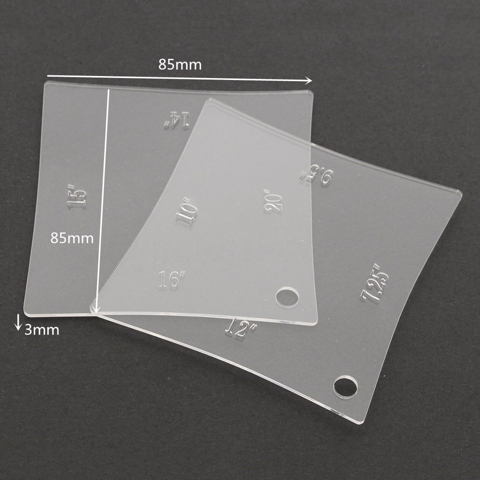 2* Guitar Neck Fretboard Nut Radius Gauge Luthier Radian Measuring ...