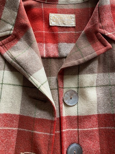 Vintage Womens Pendleton 49er Jacket Shadow Plaid Virgin Wool ...