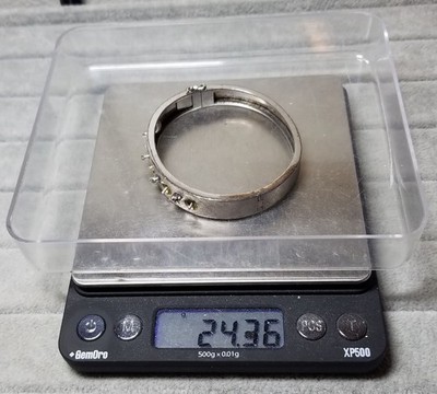 Vintage SOLID 10K WHITE GOLD Scrap/Damaged Jewelry Bracelet ~ 24.36 ...