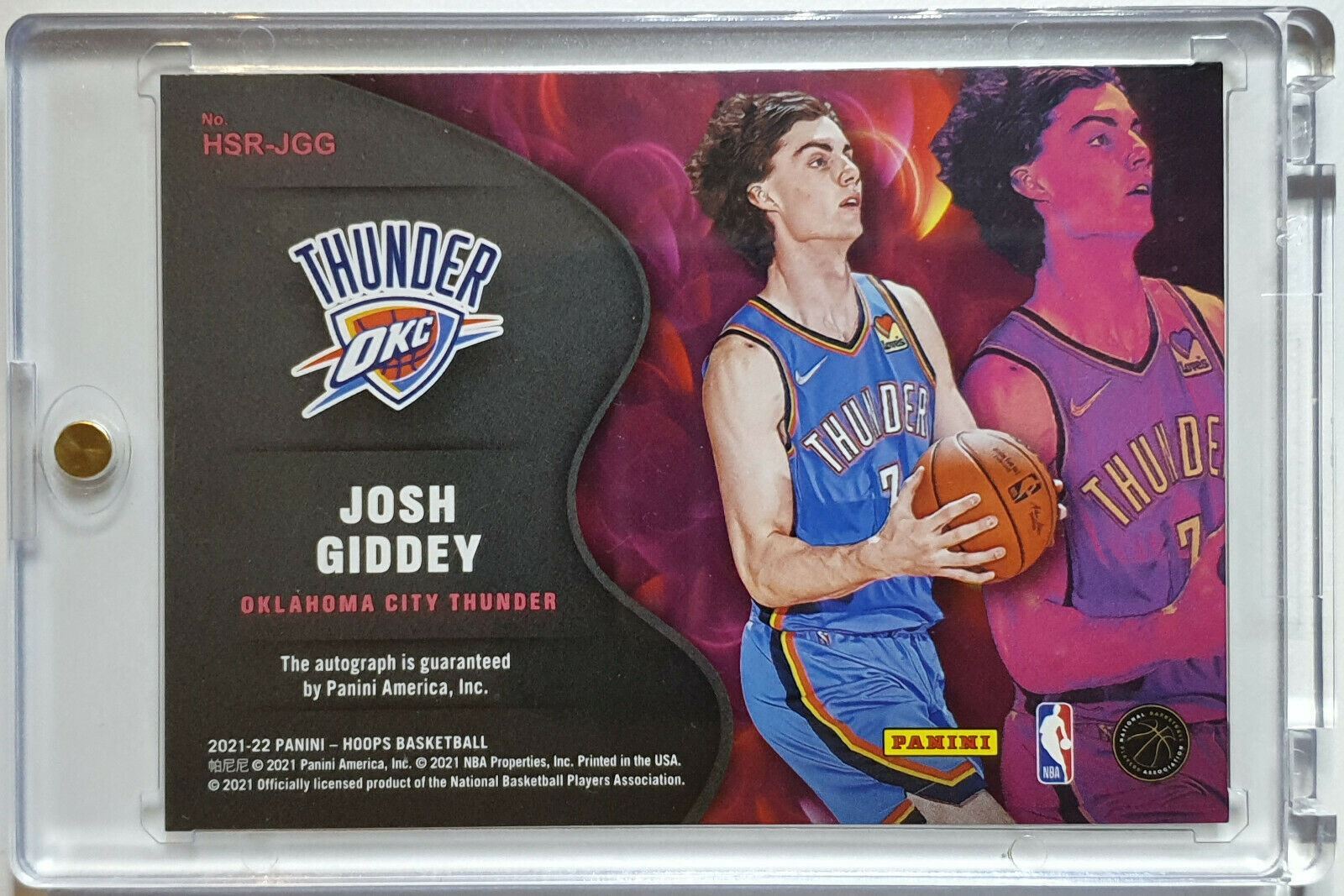 2021 NBA Hoops Josh Giddey AUTO Rookie Signatures - Gold Foil Autograph ...