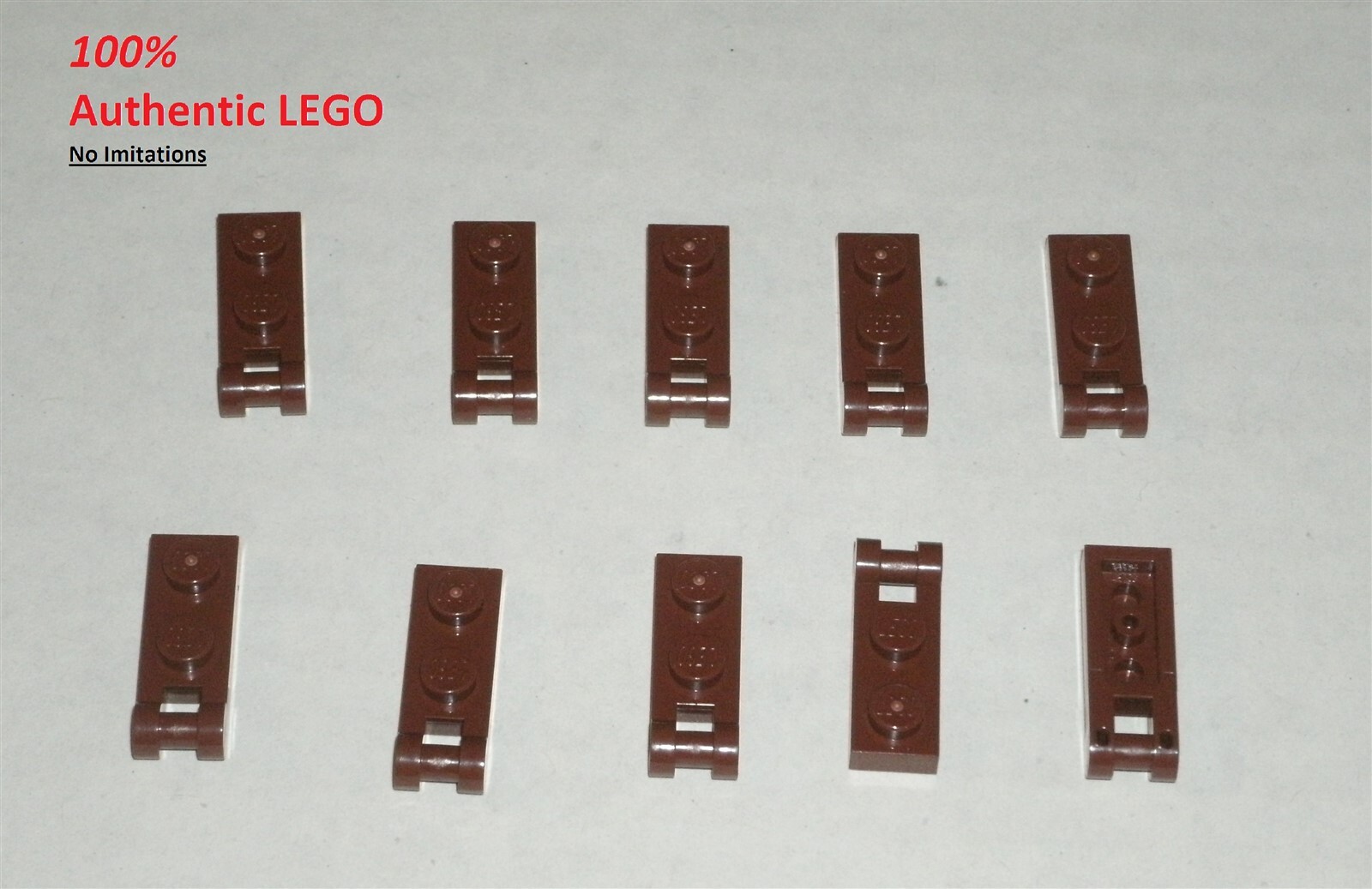 LEGO NEW 1x2 Reddish Brown Plate Handle (Closed Ends) (10x) 6102975 ...