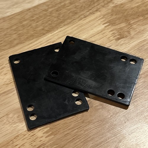 Black Skateboard Shock Riser Pads 4mm - 1/8 inch - 2 pcs | eBay