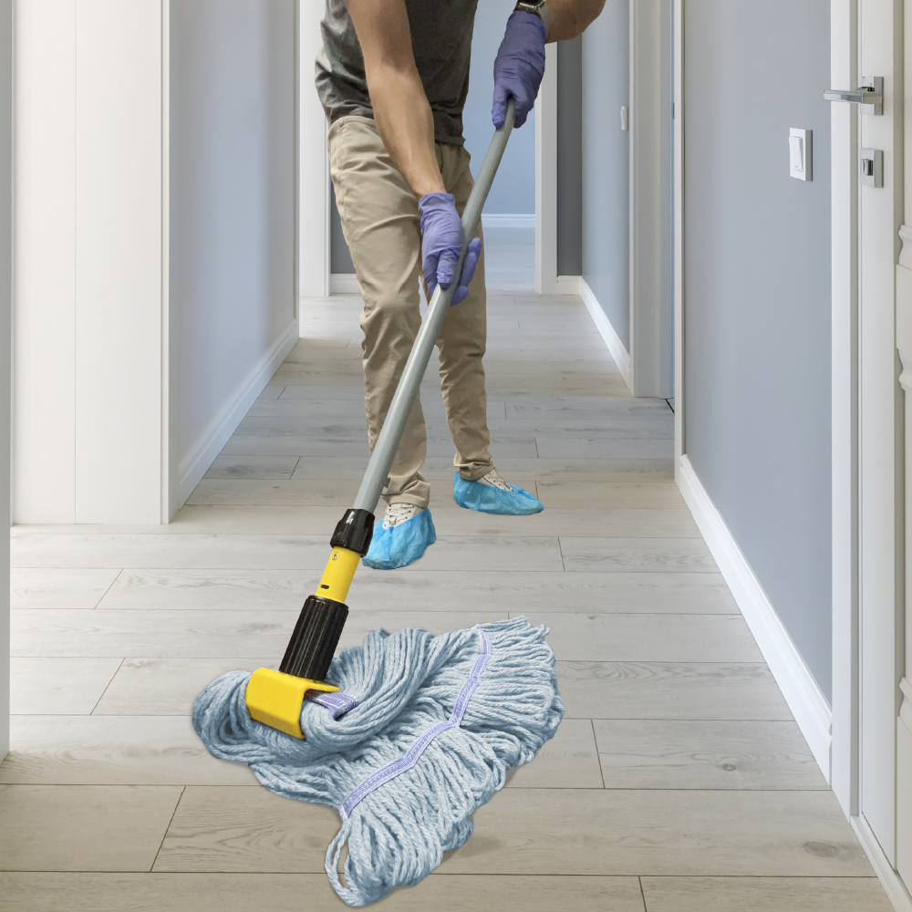 Heavy Duty Blue Mop Head. Machine Wash. Synthetic Cotton Blend Looped ...