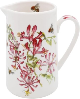 Bee-Tanical Honeysuckle and Bees Small (Half pint) Fine China Jug | eBay UK