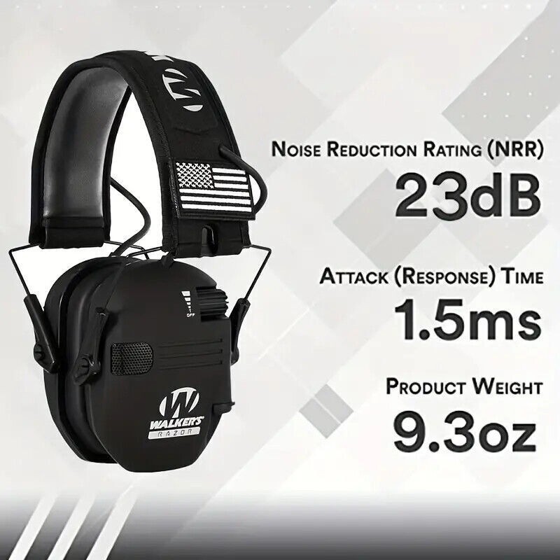 Walkers Shooting Ear Protection Hearing Muff Slim Anti-noise Electronic ...