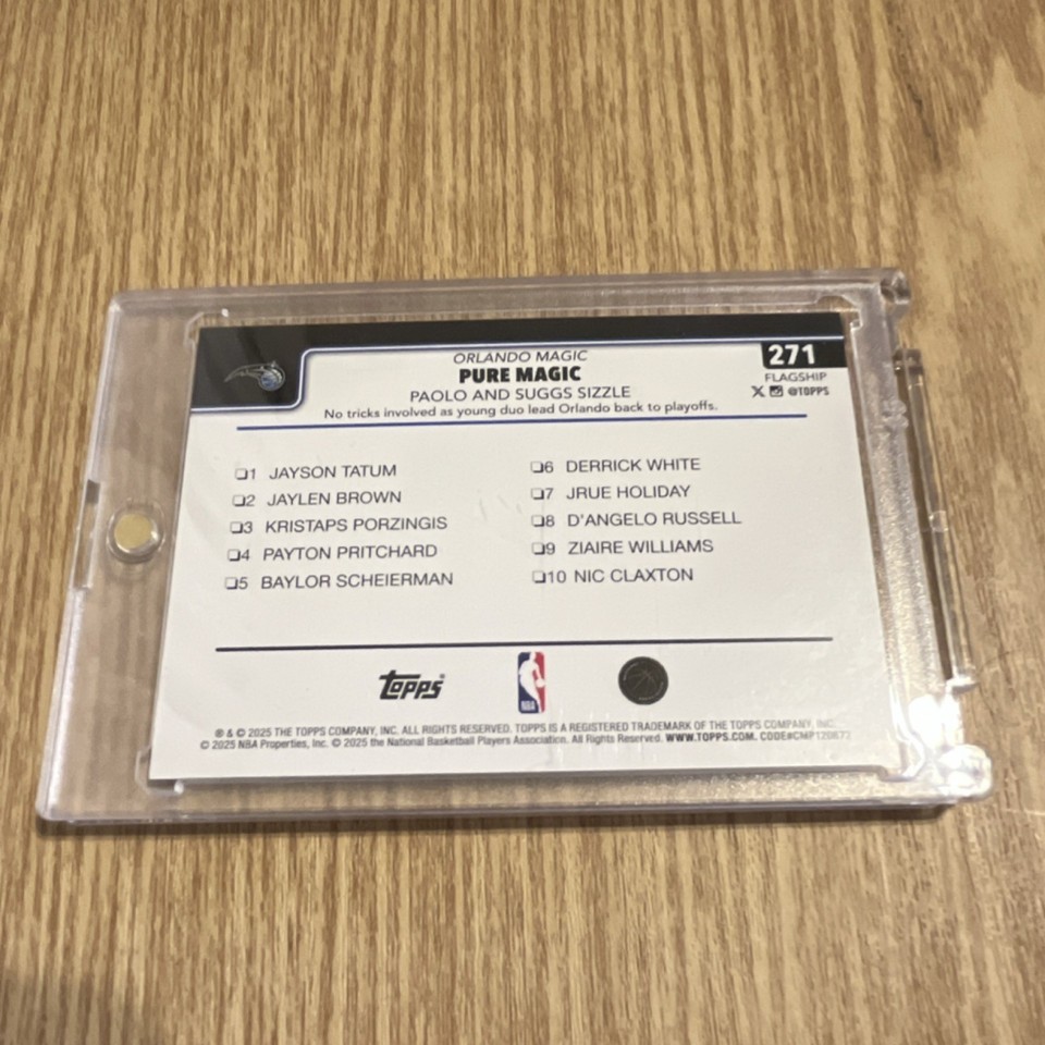 Topps 2025-26 Pure Magic Paolo Banchero Suggs #271 Purple Holofoil 250/ ...