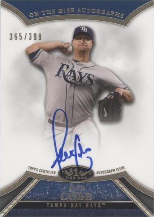 2013 Topps Tier One - On the Rise Autograph Alex Cobb #ORA-AC1 /399 (AU ...