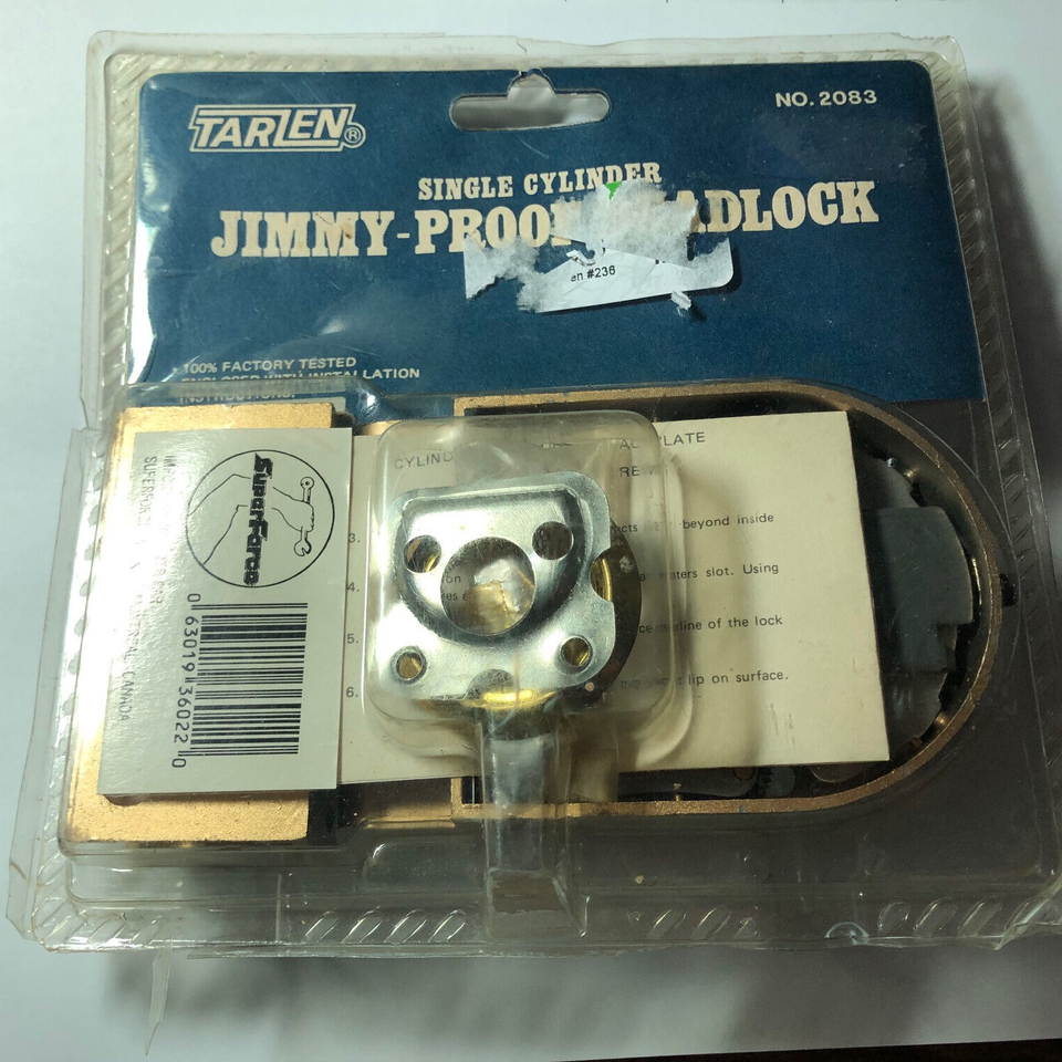 Tarlen Jimmy-Proof Deadlock single cylinder NEW in pkg | eBay