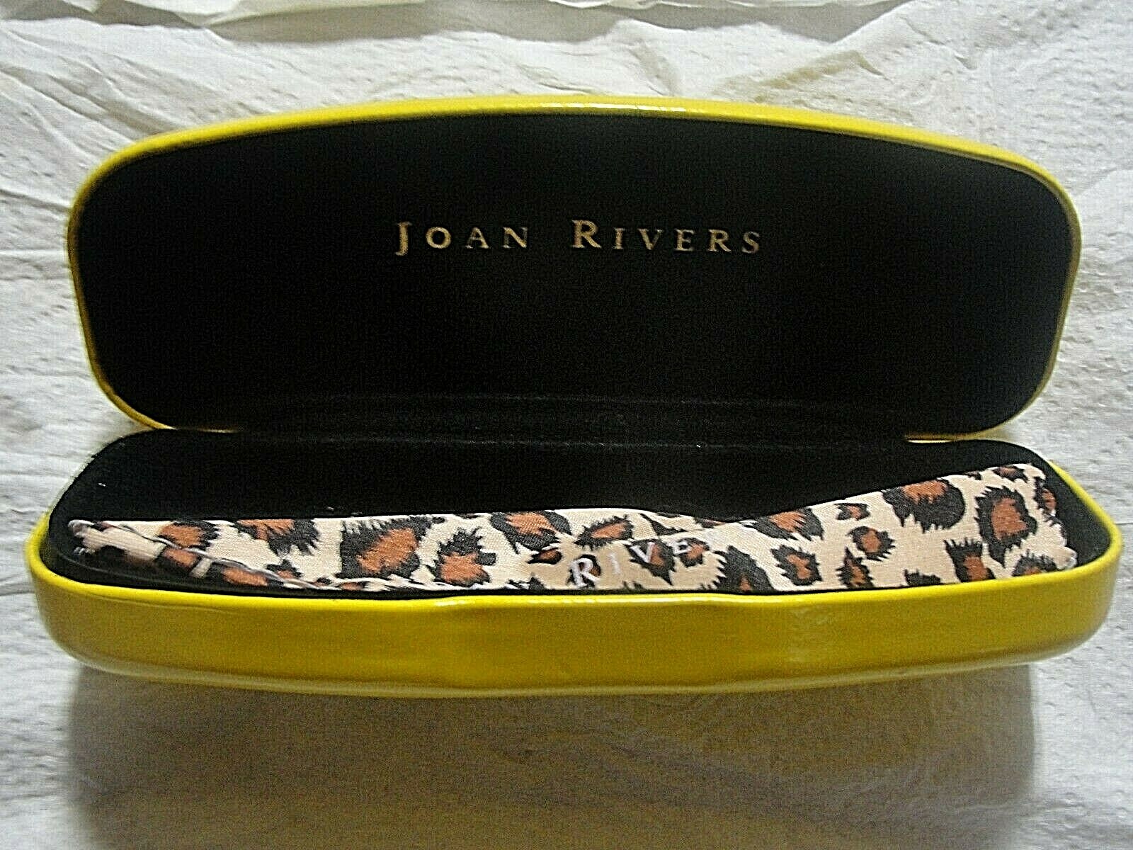 Joan Rivers Sunglasses Hard Case in Shiny Yellow, With Leopard Print ...