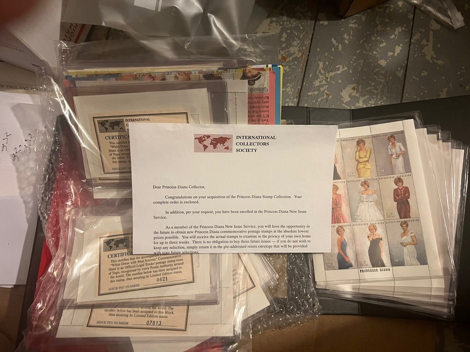 International Collectors Society Princess Diana Stamp Collection/Mint ...