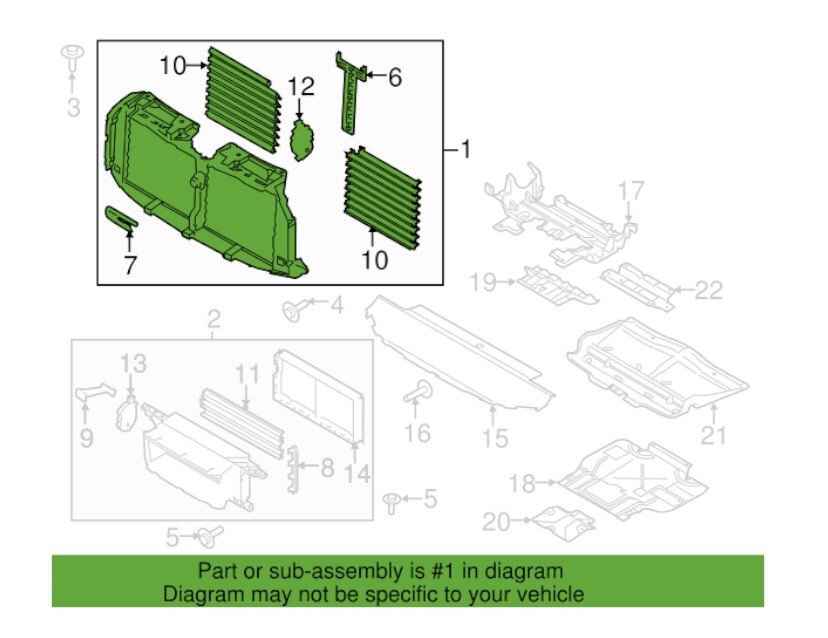Genuine Ford Shutter Assembly - Radiator Control Ml3z-8475-a for sale ...