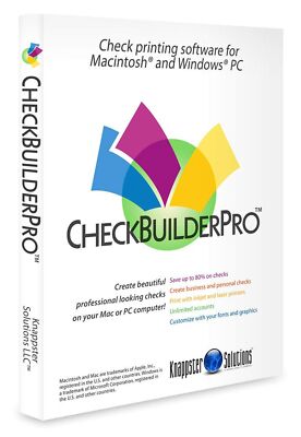 CheckBuilderPro - Windows & Mac Check Printing Software | eBay