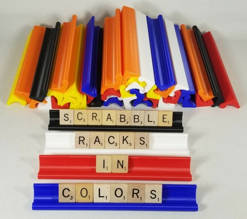 Scrabble Tile Racks in COLOR Set of 4 Plastic Holders + Long Version ...