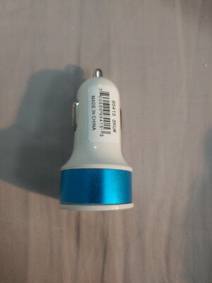 dual usb car charger blue 2.1 amp | eBay