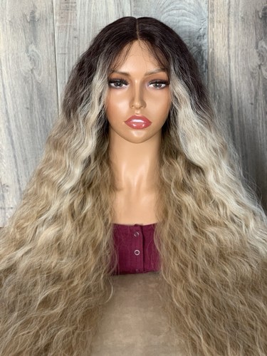 Extra Long Ombre Bohemian Wavy Lace Front Wig 40 inch Heat Resistant | eBay