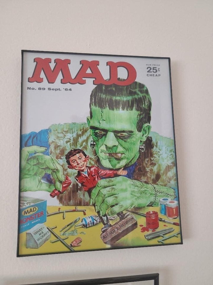 Circa 1964 Mad Magazine Issue 89 Frankenstein Halloween Cover Art 8x10 ...