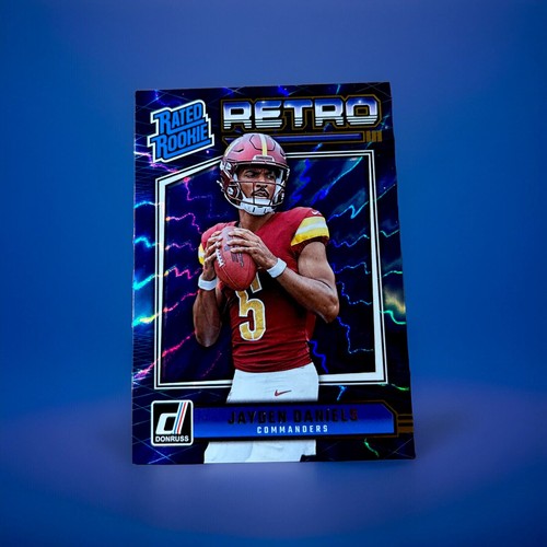 2024 Panini Donruss Rated Rookie Retro Blue Shock Jayden Daniels RC | eBay