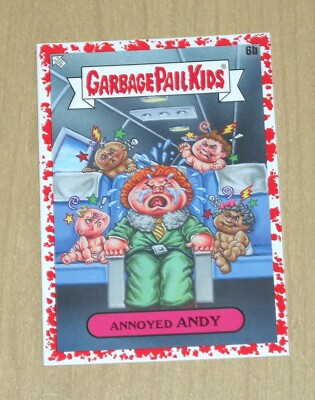 2022 Topps Garbage Pail Kids GPK Vacation RED parallel Annoyed ANDY 6b ...