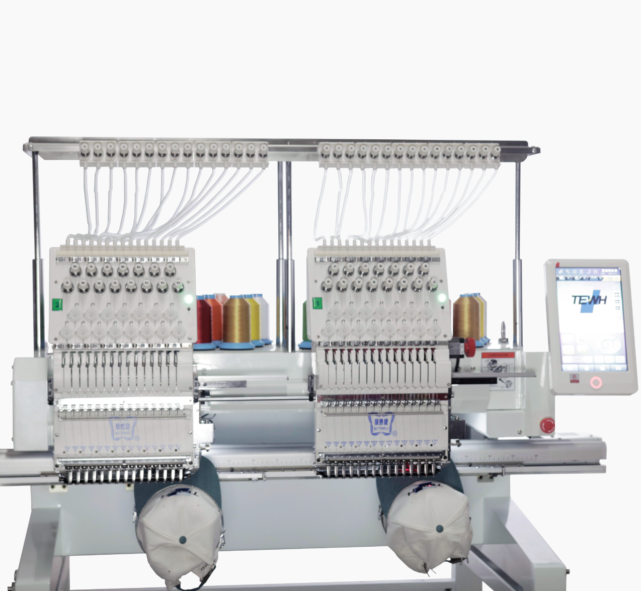 commercial embroidery machine, 2-head, 15-needle, Butterfly CP2 | eBay