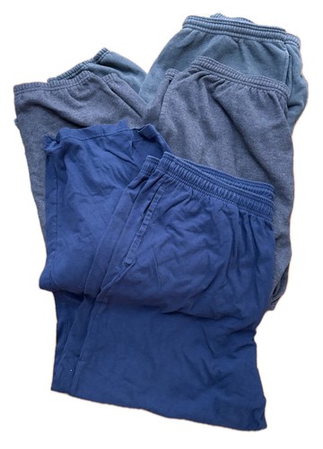 Men’s Blue & Gray Drawstring Sweatpants 3XL Cotton Polyester- lot 3 | eBay
