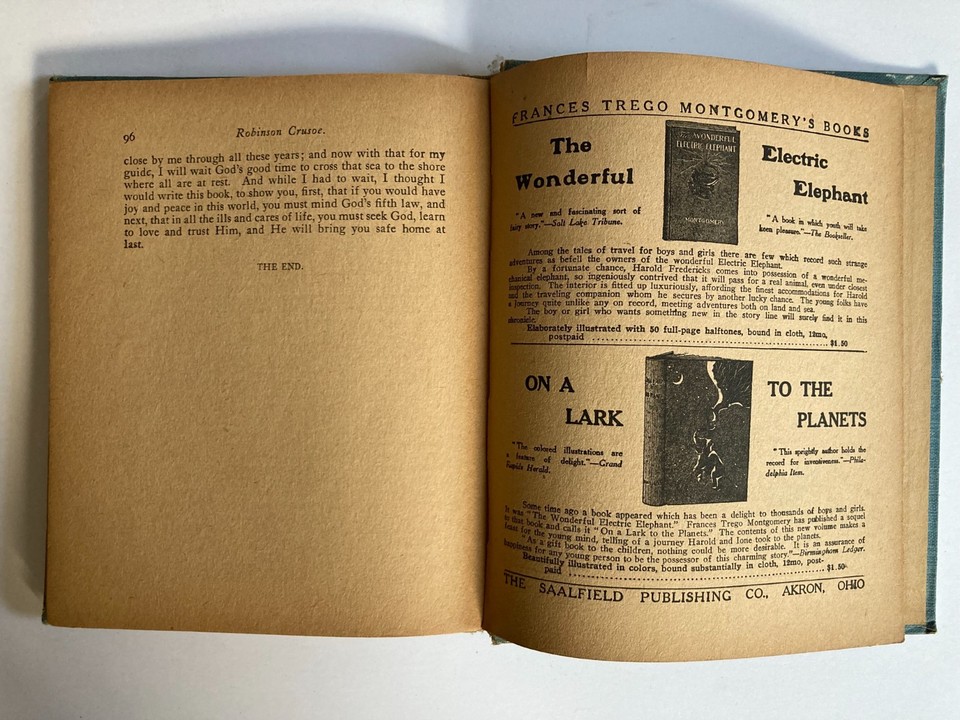 Robinson Crusoe in Words of One Syllable – Saalfield 1911 Illustrated ...