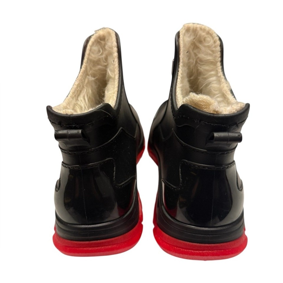 Albicker Black Red Rubber Waterproof Boots Mens Size 7.5 | eBay UK