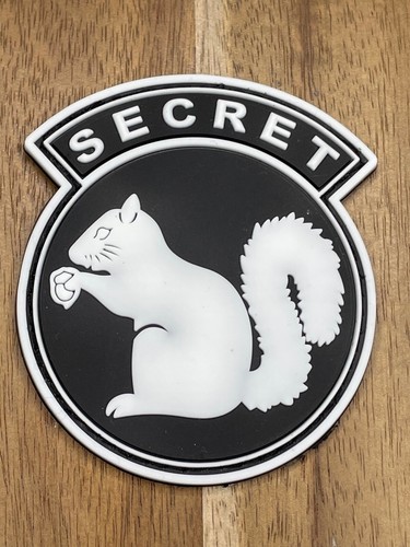 Secret Squirrel PVC Patch Hook Loop Skeleton Tactical Morale White Clandestine | eBay