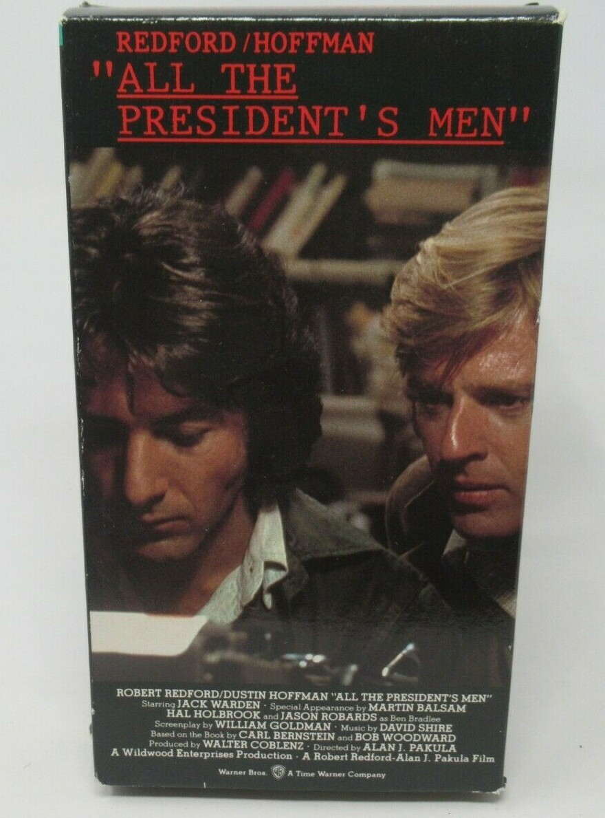 ALL THE PRESIDENT'S MEN VHS VIDEO MOVIE, ROBERT REDFORD, DUSTIN HOFFMAN ...