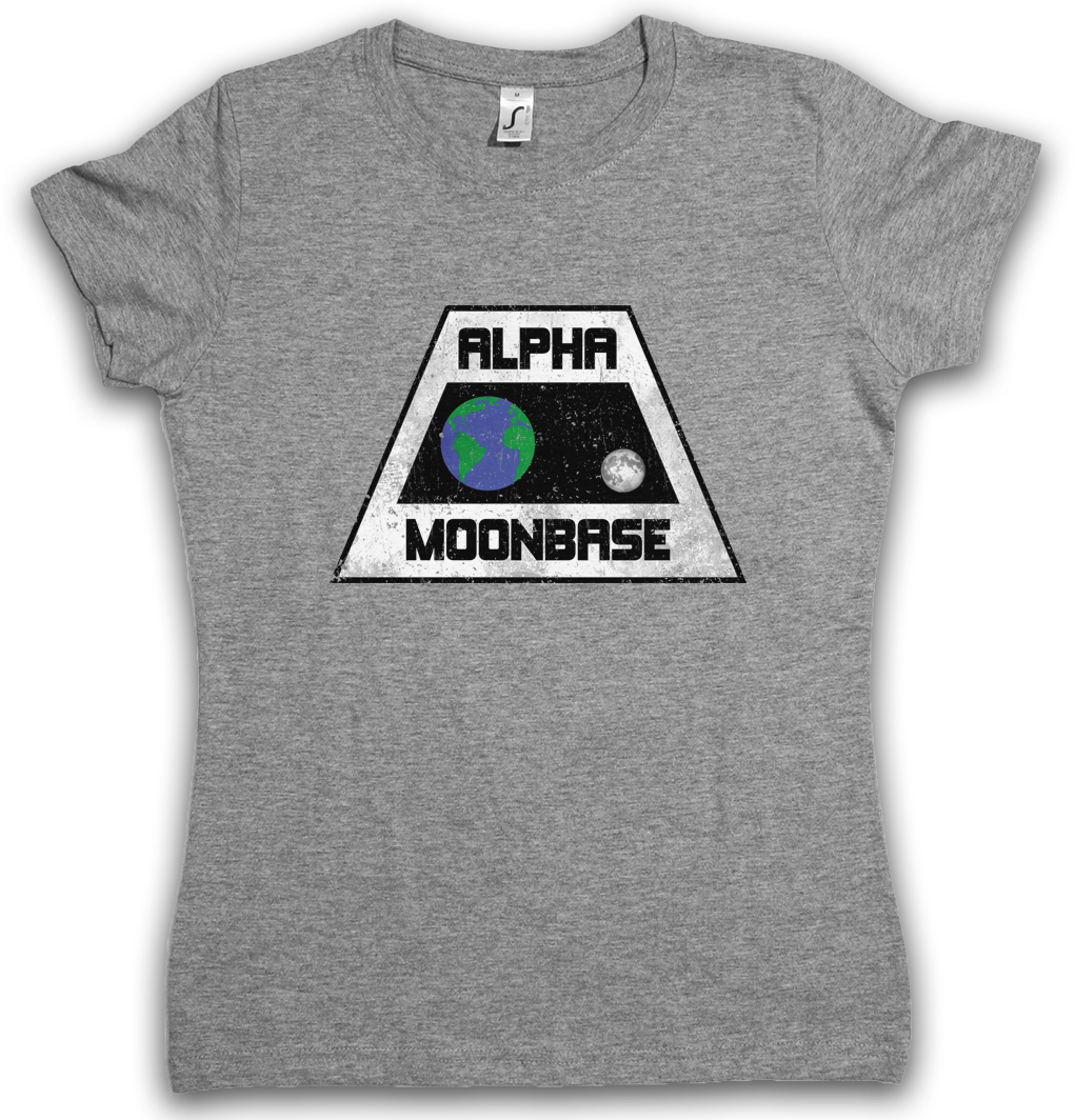 VINTAGE ALPHA MOONBASE LOGO WOMAN T-SHIRT - Alpha 1 TV Space 1999 T ...
