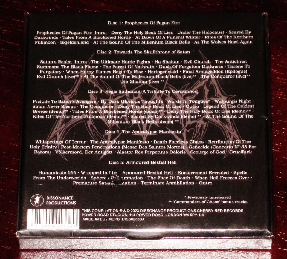 Enthroned: Hadean - The Early Years Collection 5 CD Box Set 2023 Dissonance NEW | eBay