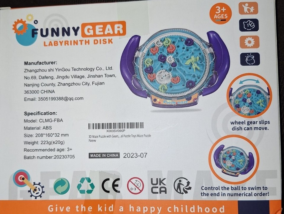 New Creative 3D Puzzle Funny Gear Labyrinth Disk Gear Balance Maze ...