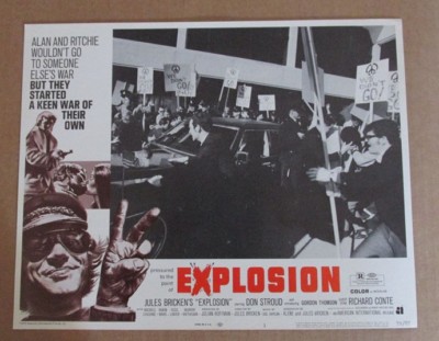EXPLOSION MOVIE POSTER LOBBY CARD #1 1970 ORIGINAL 11x14 DON STROUD | eBay