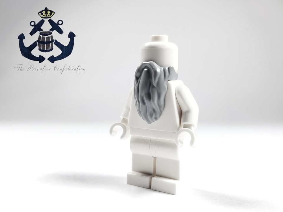 LEGO Lord of the Rings / Hobbit Minifigure Hair Gray Beard For Gandalf ...