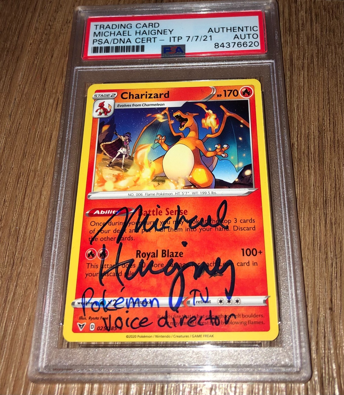 Michael Haigney Charizard Pokemon Signed Autographed Card PSA ...