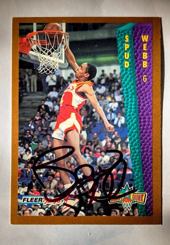 Spud Webb signed 1992-93 Fleer #278 - Sacramento Kings AUTOGRAPH ...