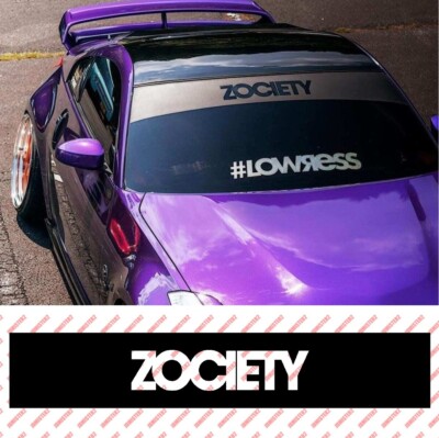 Zociety Reverse Cut Windshield Banner 370z 350 300sx Vinyl Sticker ...