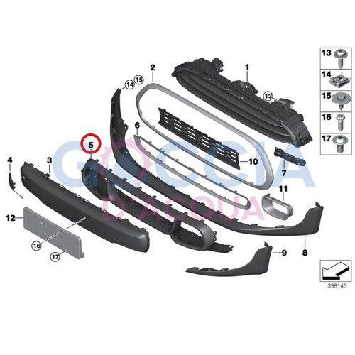 Genuine MINI F55 F56 F57 Bbumper Front JOHN COOPER W. 51777382170 | eBay UK