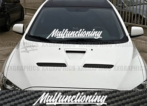 MALFUNCTIONING Windshield Decal Sticker Diesel JDM KDM Car Truck Boost ...