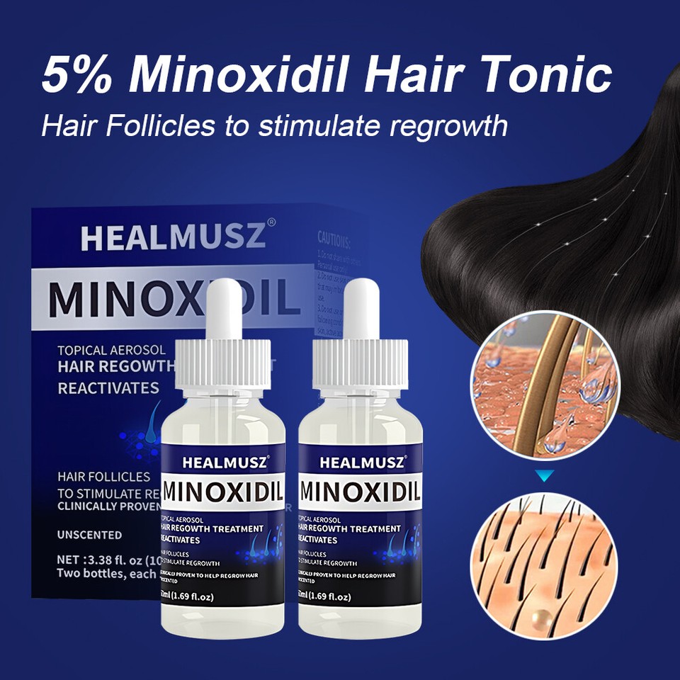 5% Minoxidil for Men&Women Hair Regrowth Treatment Topical Solution ...