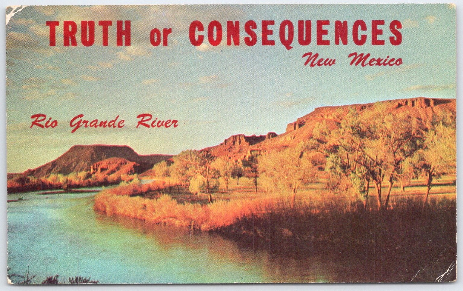 Vintage Truth or Consequences New Mexico Rio Grande River Postcard | eBay