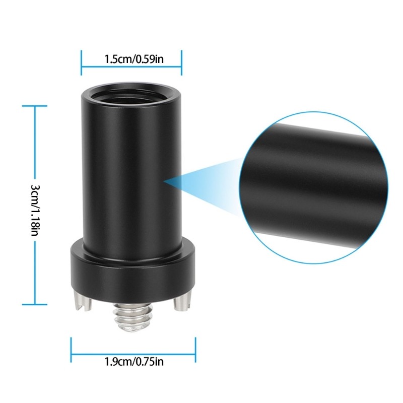 15mm Camera Support Tube 1/4 Locating Pin 30mm Metal Construction for ...