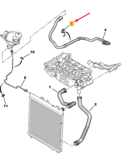 PEUGEOT 208 MK1 A9 Coolant Hose Clip 1319S8 New Genuine | eBay.de