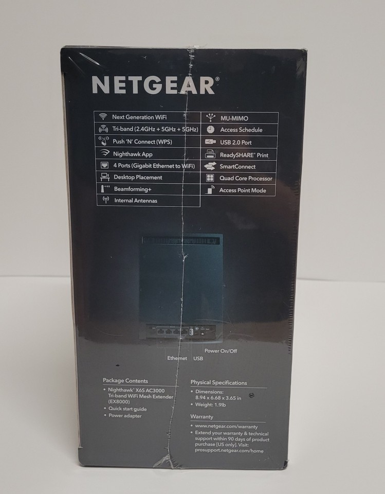 Netgear NIGHTHAWK EX8000 X6S AC3000 Tri-Band Wi-Fi Mesh Extender (3Gbps ...