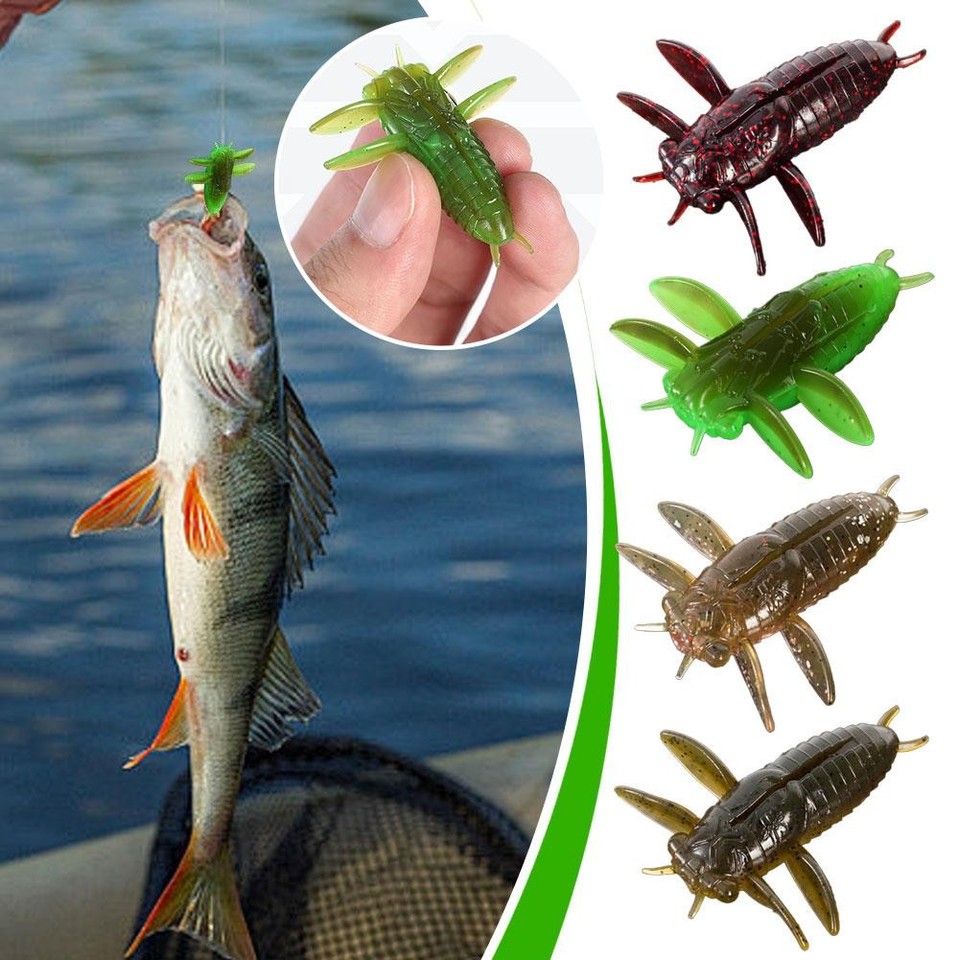/New Floating Cicada Chrysalis Bionic Worm Fishing Lure Bait Soft ...