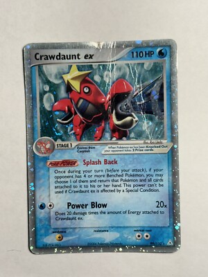 Pokémon TCG Crawdaunt Holo EX 99/110 Holon Phantoms 2006 | eBay